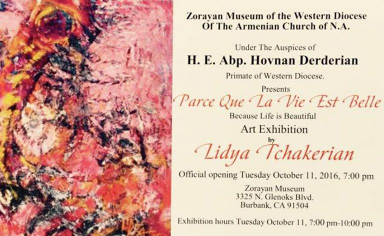 Art Exhibit of Internationally Acclaimed Armenian Artist Lidya ...